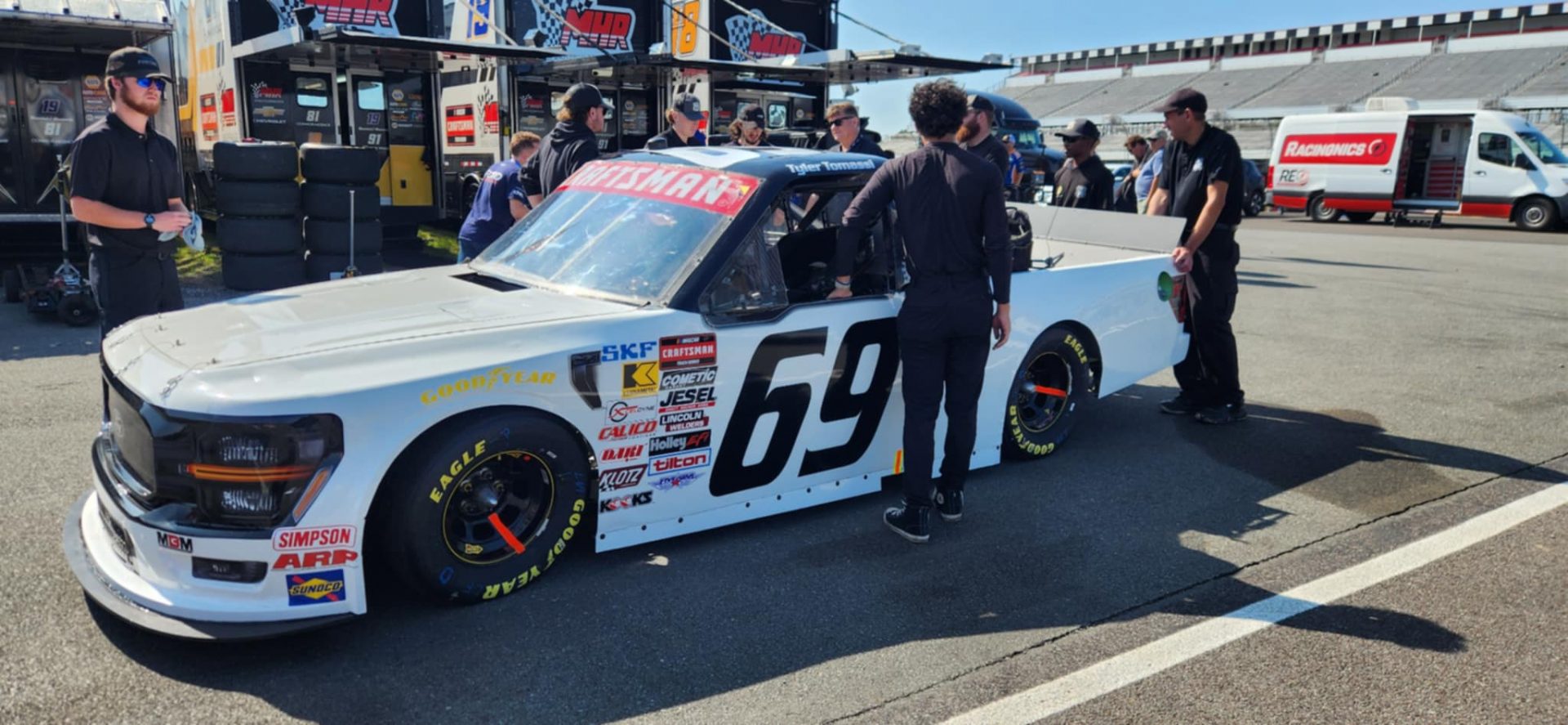 Tyler Tomassi competing at Talladega with MBM Motorsports | Tireball Sports